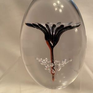 Daum | Art | Vintage Daum France Art Glass Crystal Flower Design Egg ...
